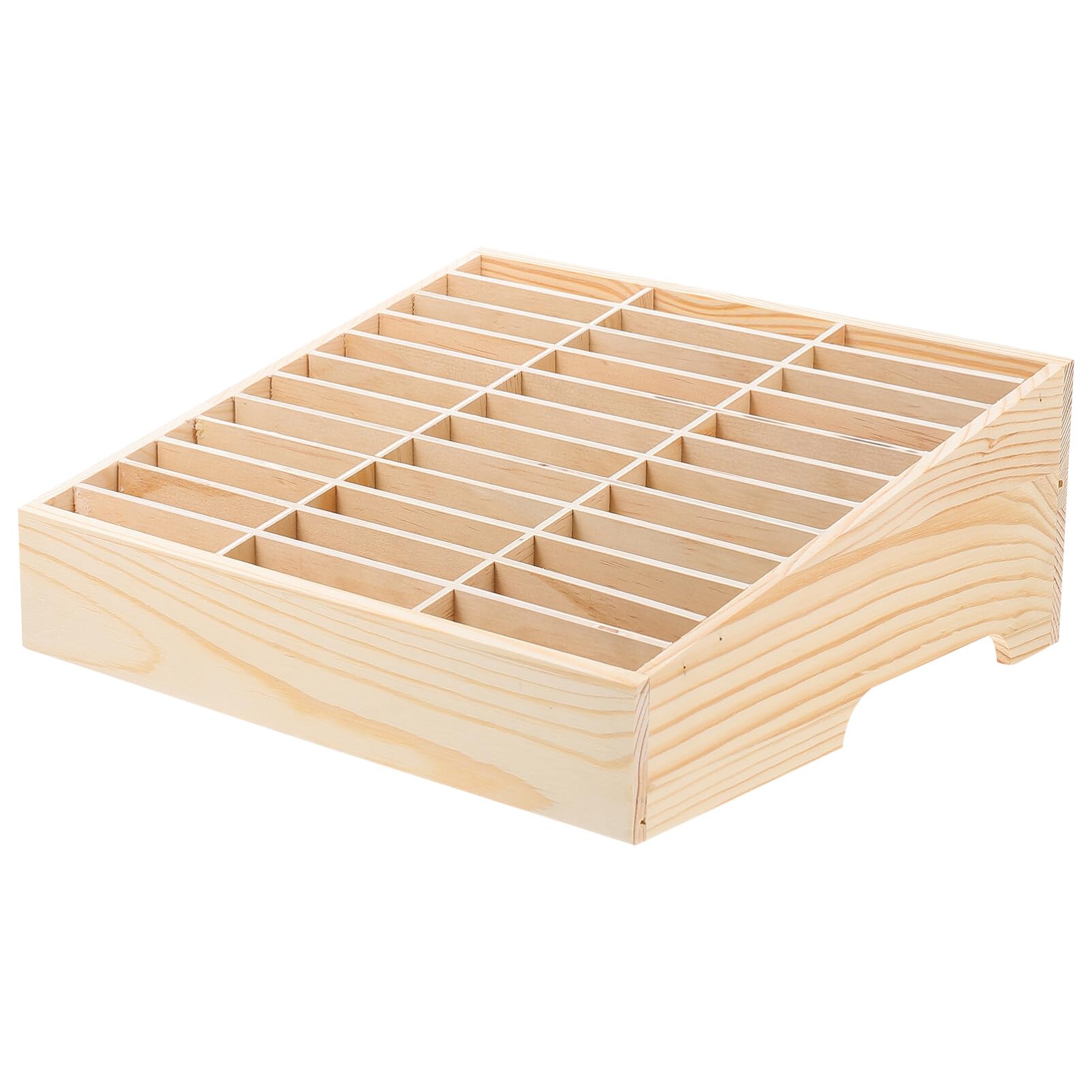 Operitacx 36-Grid Cell Phones Storage Box, Wooden Cell Phone Holder ...