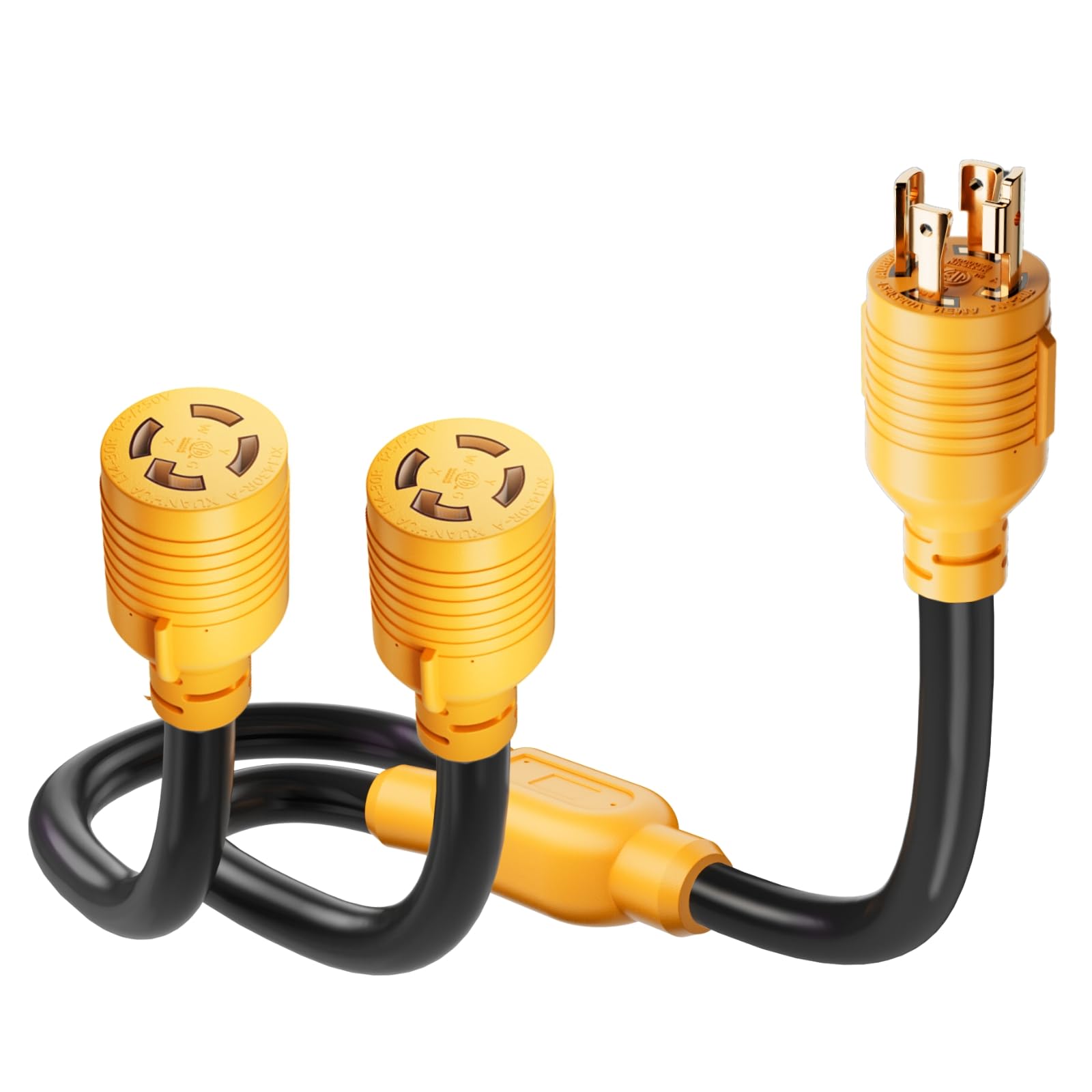 Amazon.com: MECMO 4 Prong 30 Amp Generator Splitter Y Adapter NEMA L14 ...