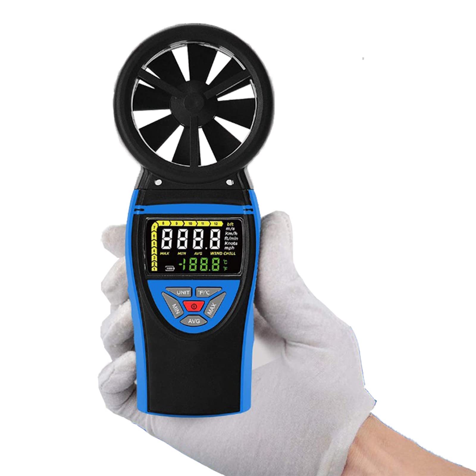 Buy Digital Anemometer Handheld Wind Speed Meter Wind Gauge, Measuring ...