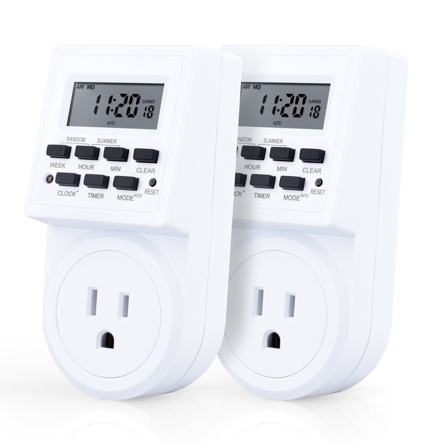 Buy Techbee Weekly Programmable 3 prong Plug in Digital Outlet Light Buy Techbee Weekly Programmable 3 prong Plug in Digital Outlet Light