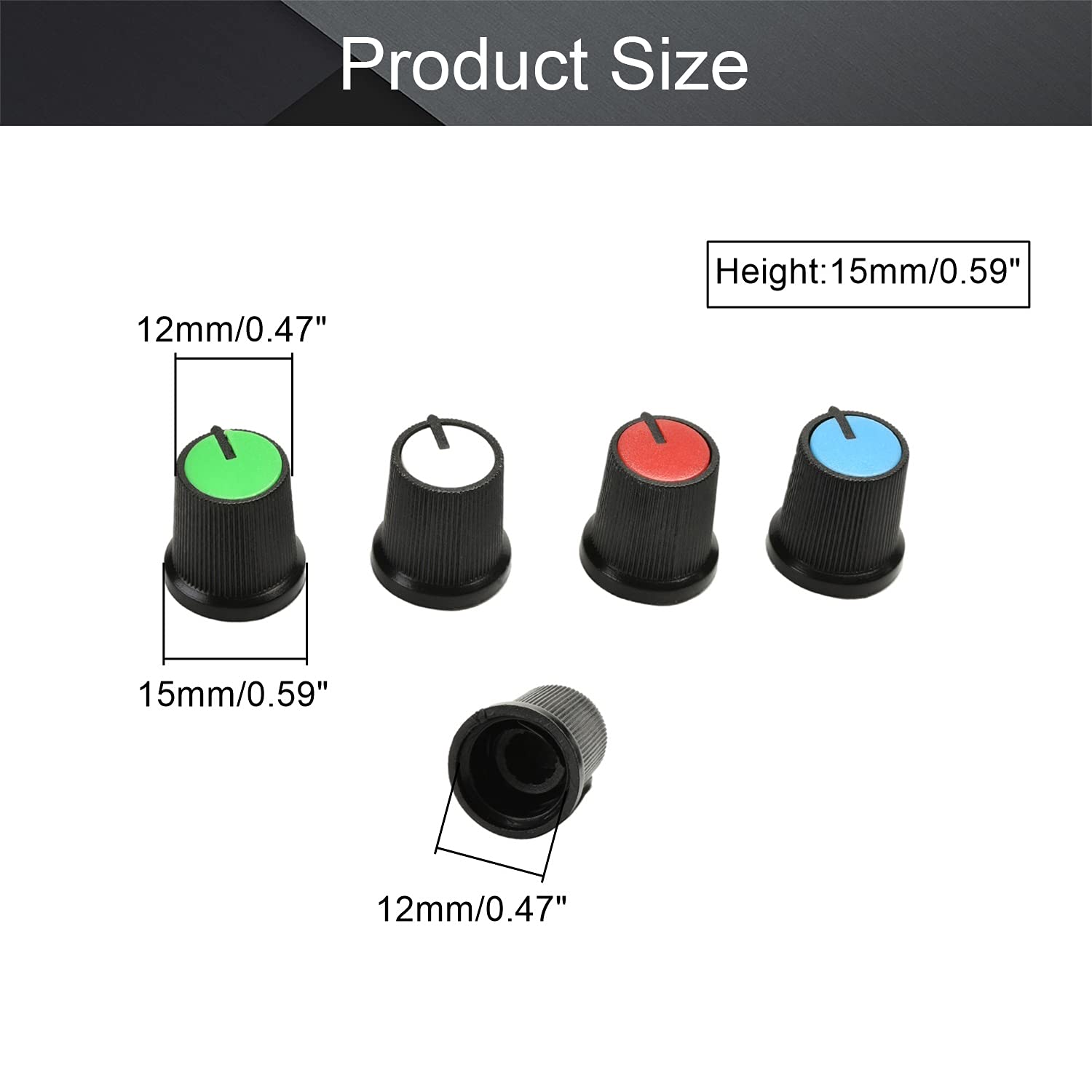 Snapklik.com : Fielect 40pcs Potentiometer Knob