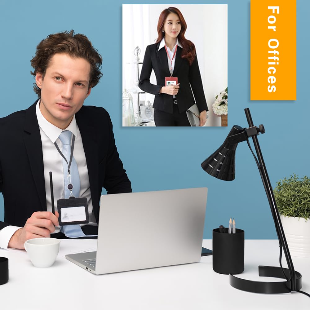 Snapklik.com : RJ-Sport Leather Badge Holder And Adjustable Retractable ...