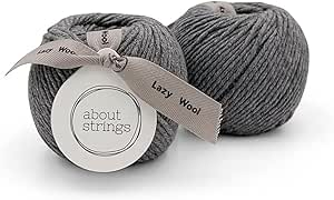 Amazon.com: About Strings Lazy Wool Merino Wool Cotton Blend No.5 ...