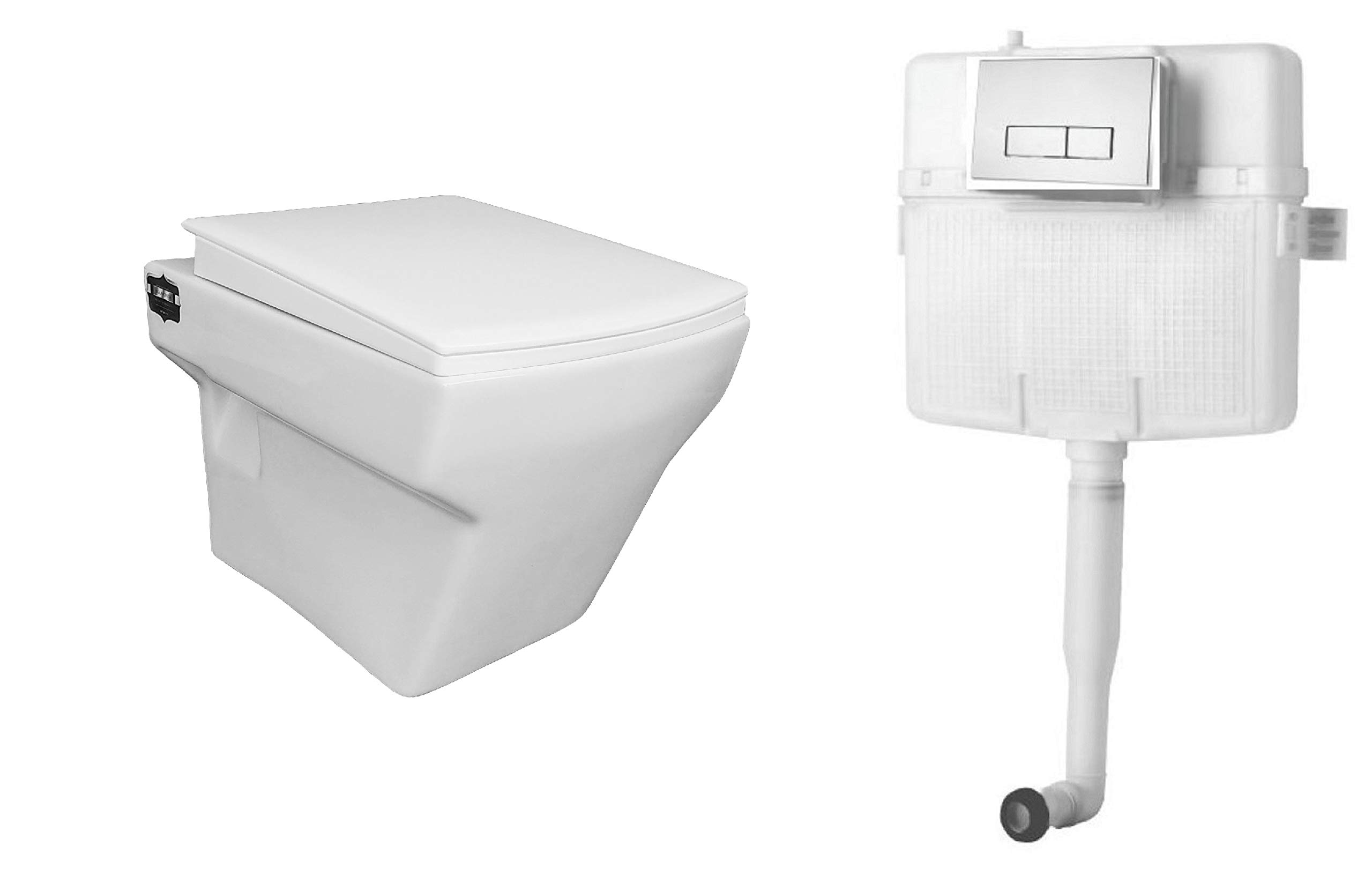 Buy Belmonte Combo of Wall ed/Wall Hung Western Toilet/Commode/EWC ...