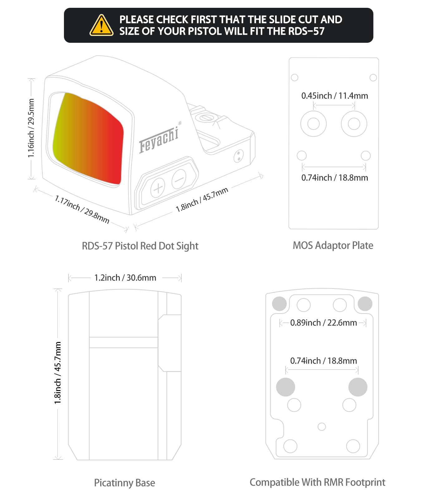 Snapklik.com : Feyachi RDS-57 2 MOA Red Dot Sight For Pistol Shake ...