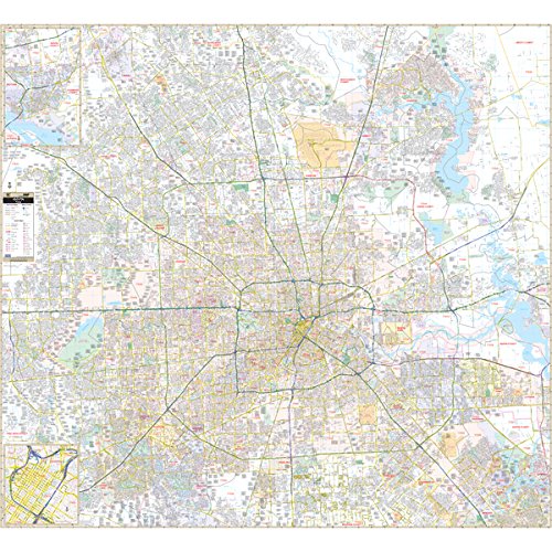 Houston, TX Wall Map: Kappa Map Group: 9780762589449: Amazon.com: Books