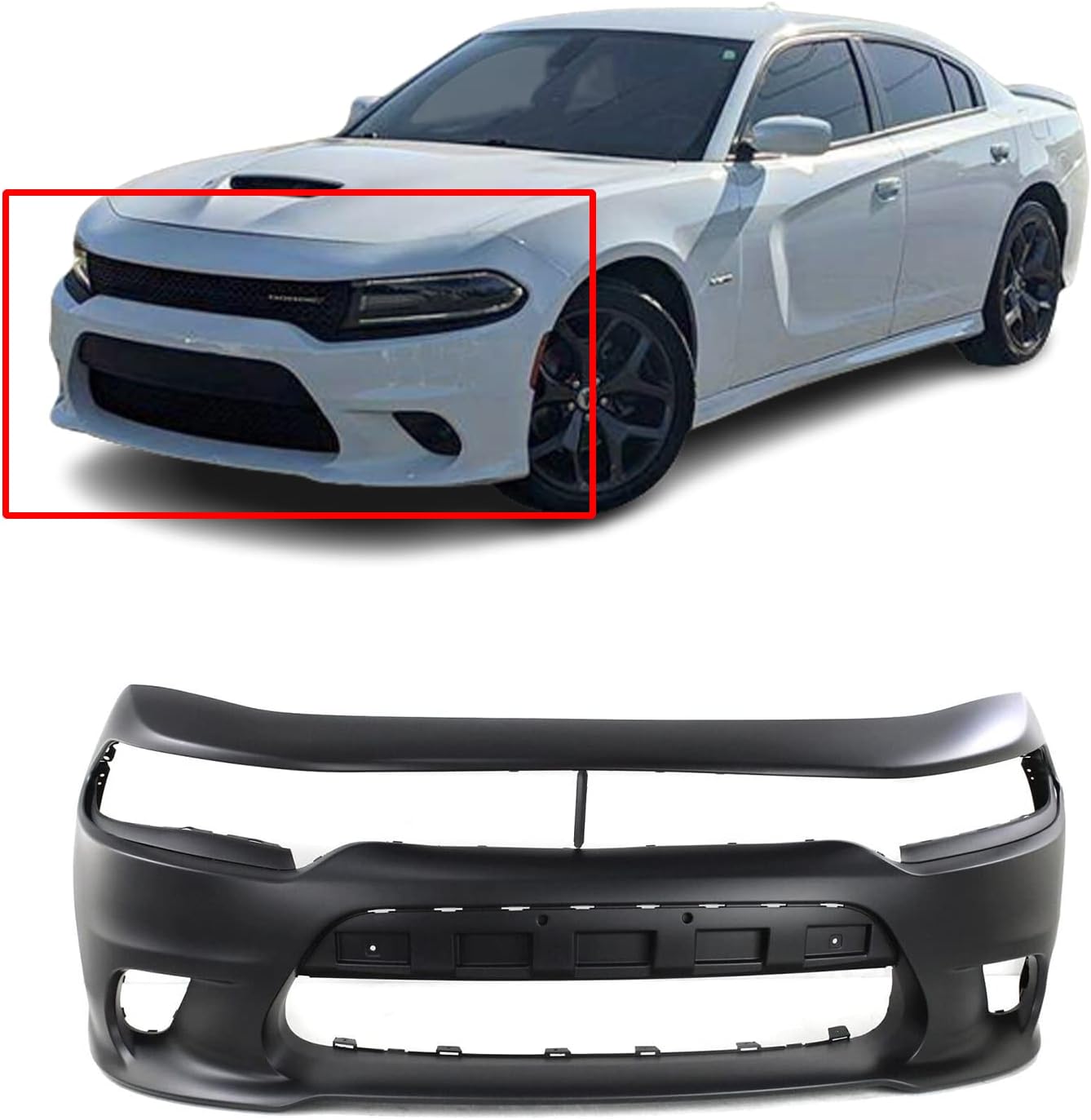Amazon.com: FitParts Compatible With Front Bumper Cover 2015-2023 Dodge ...