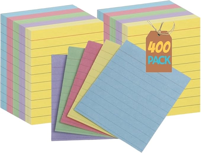 Amazon.com : 1InTheOffice Mini Index Cards 3x2.5 Ruled, Small Index ...