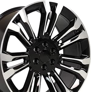 Amazon.com: OE Wheels CV43B 24 Inch Rim Fits Silverado 1500 Style 6x139.7 24x10 Gloss Black ...