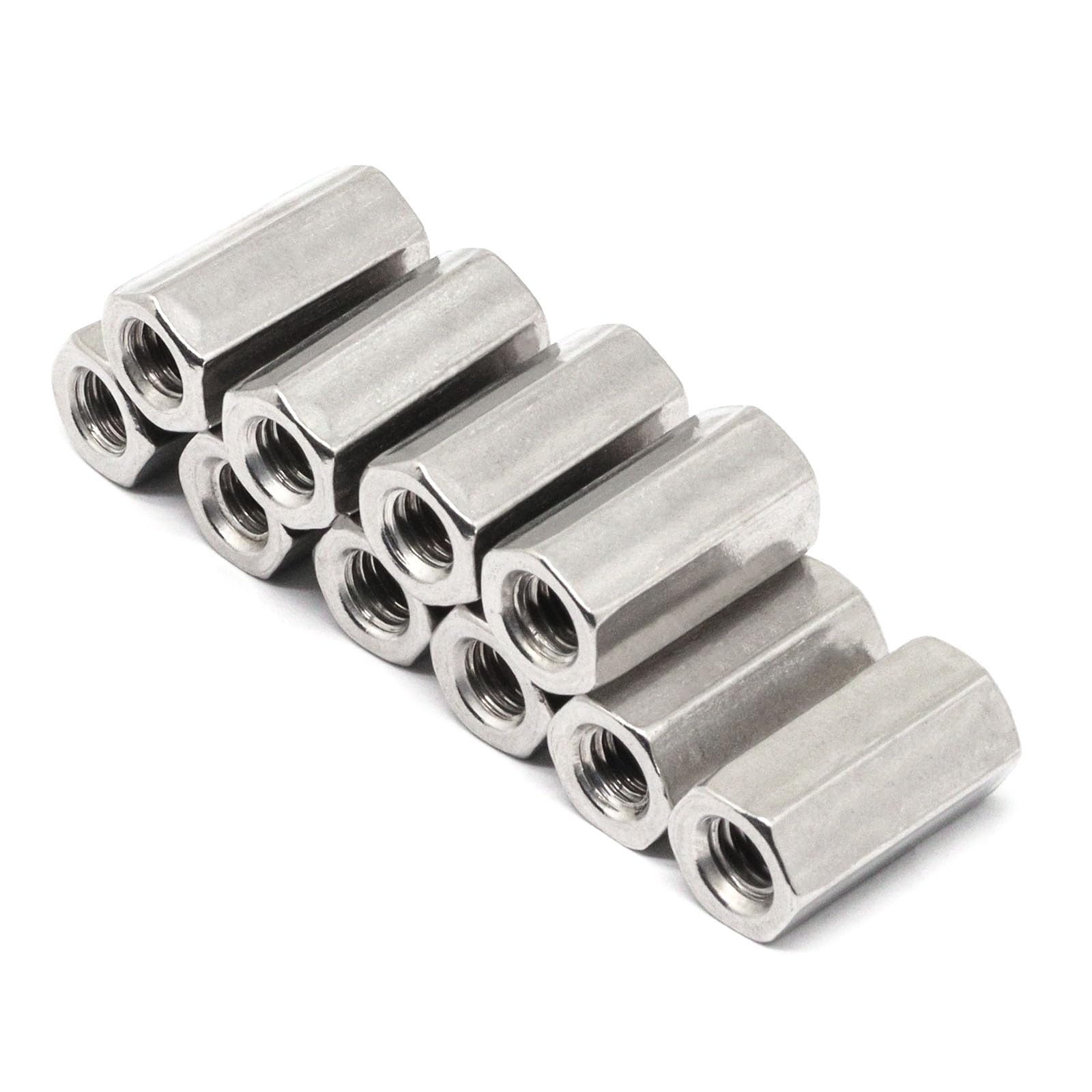 3/4-10 Hex Coupling Nut 2.25 Inch 2-Pack 3/4-10 Thread Hex Coupling ...