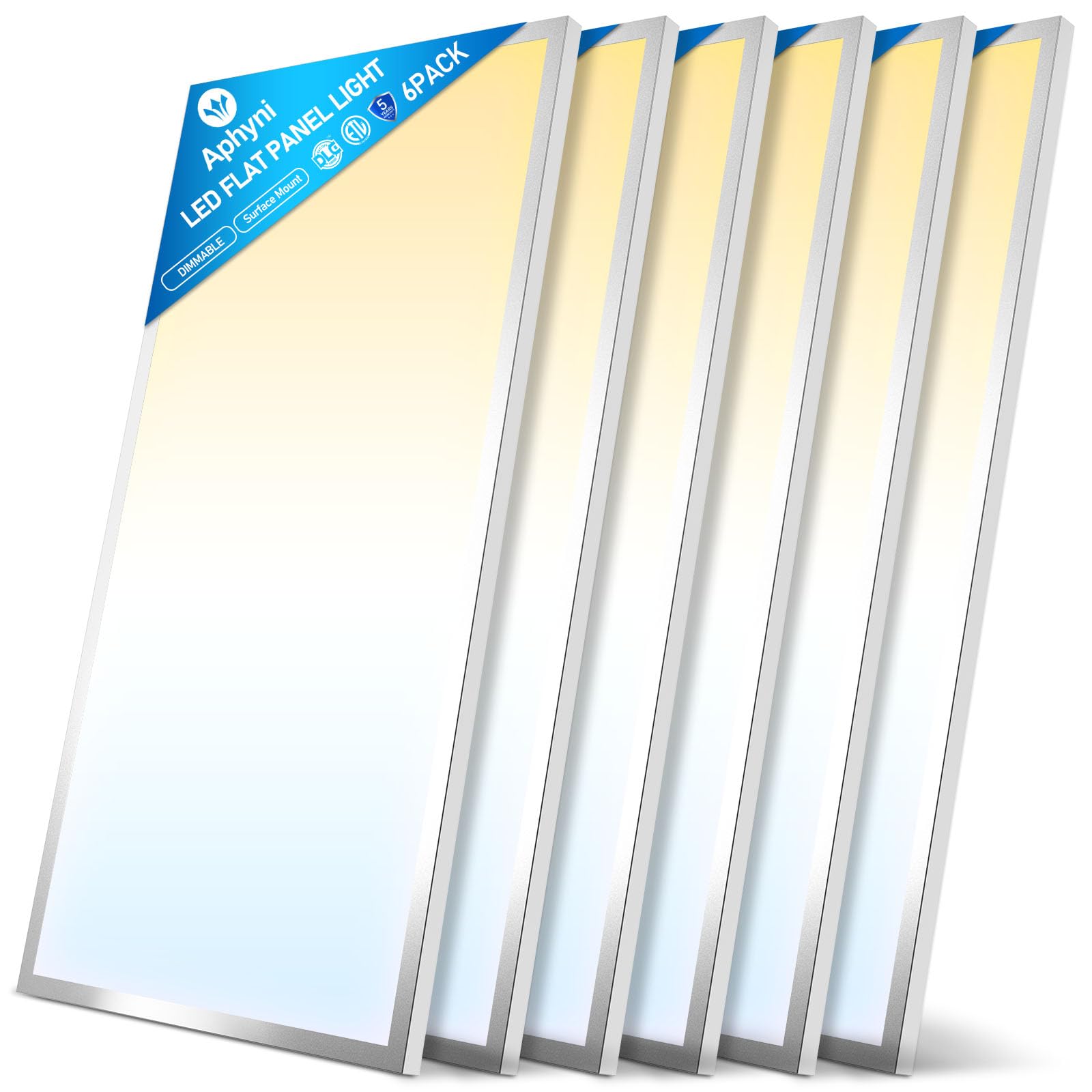 2x4 LED Flat Panel Light Surface Mount - 70W 7700LM 3000K/4000K/5000K ...