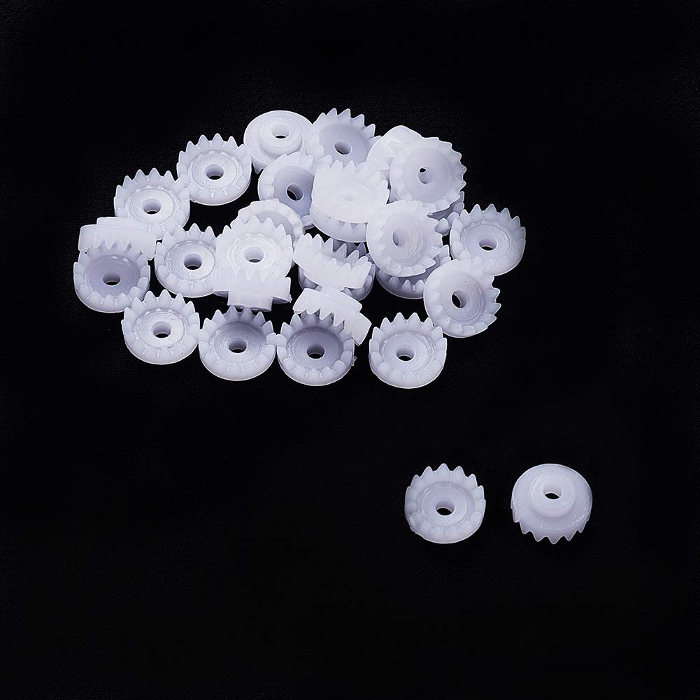 Othmro 56 Teeth Plastic Gears Set Motor Accessories- 30 PCS Plastic ...