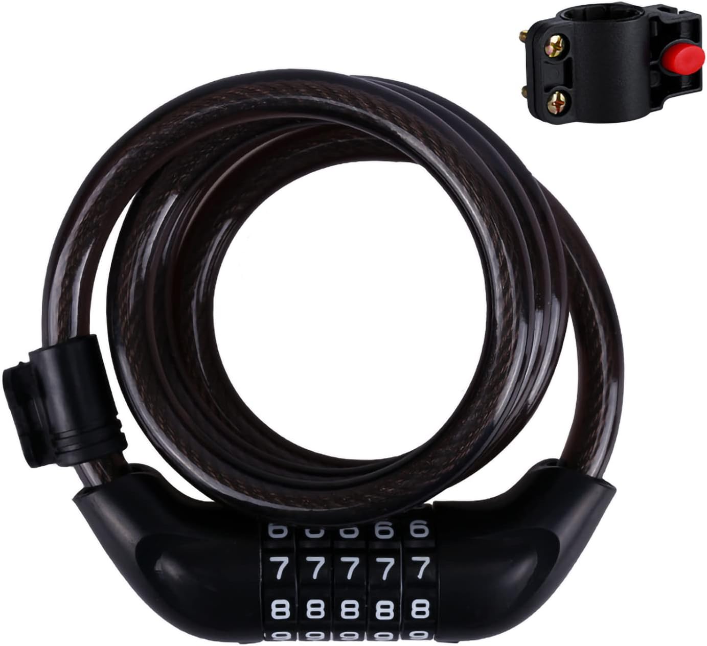 Candado Bicicleta, Candado de Cable para Bicicleta, 120CM, Diseño ...