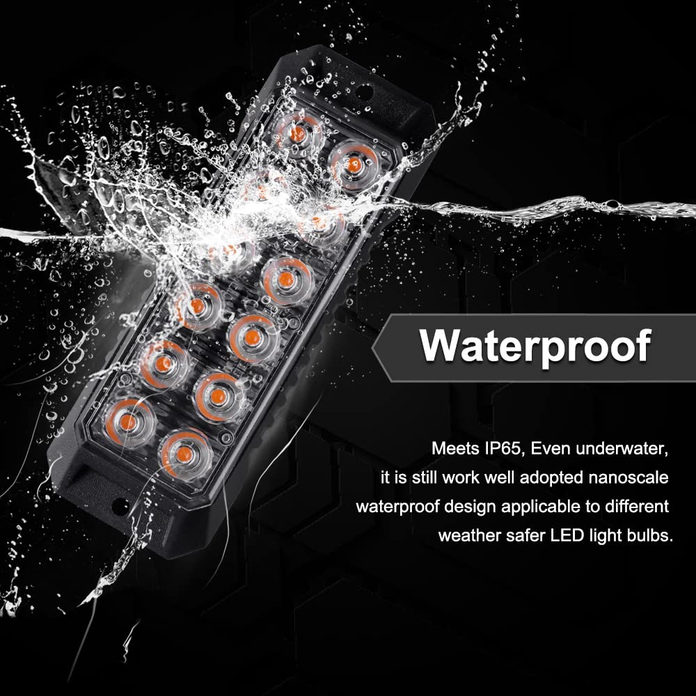 Snapklik.com : Raryloy 12-LED Flashing Strobe Lights For 12-24V Trucks ...