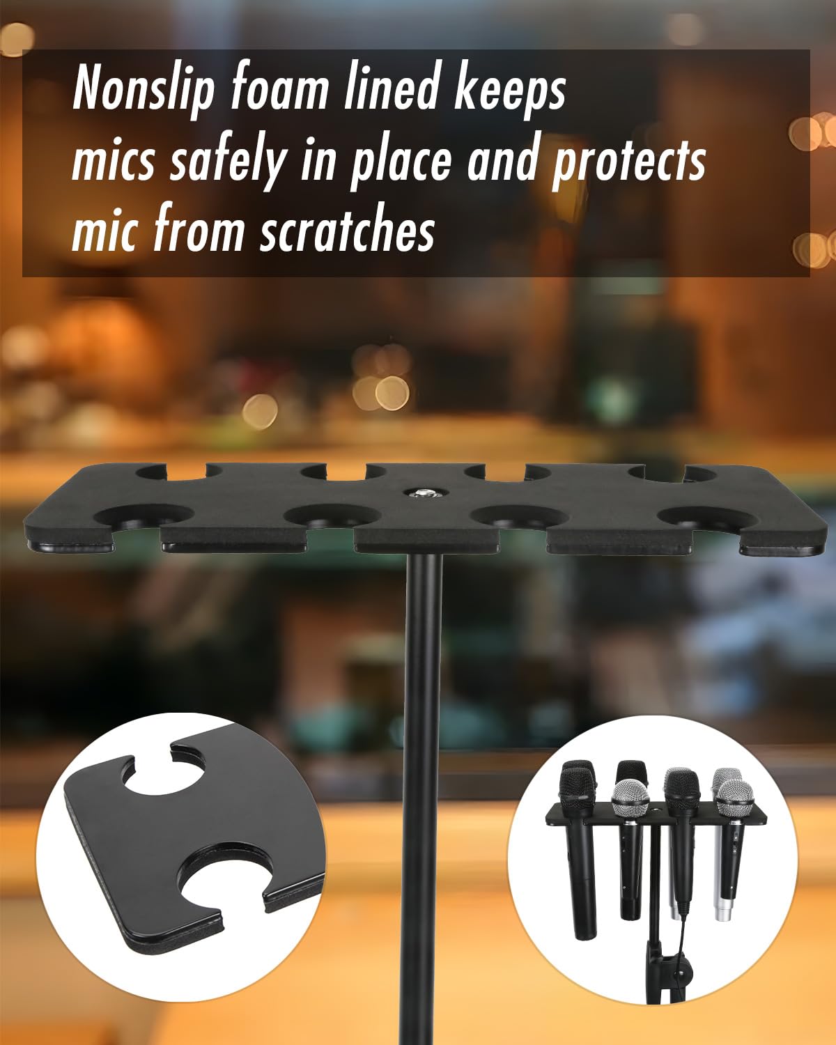 Snapklik.com : Multi Mic Holder For Wired And Wireless Mics, Multiple ...