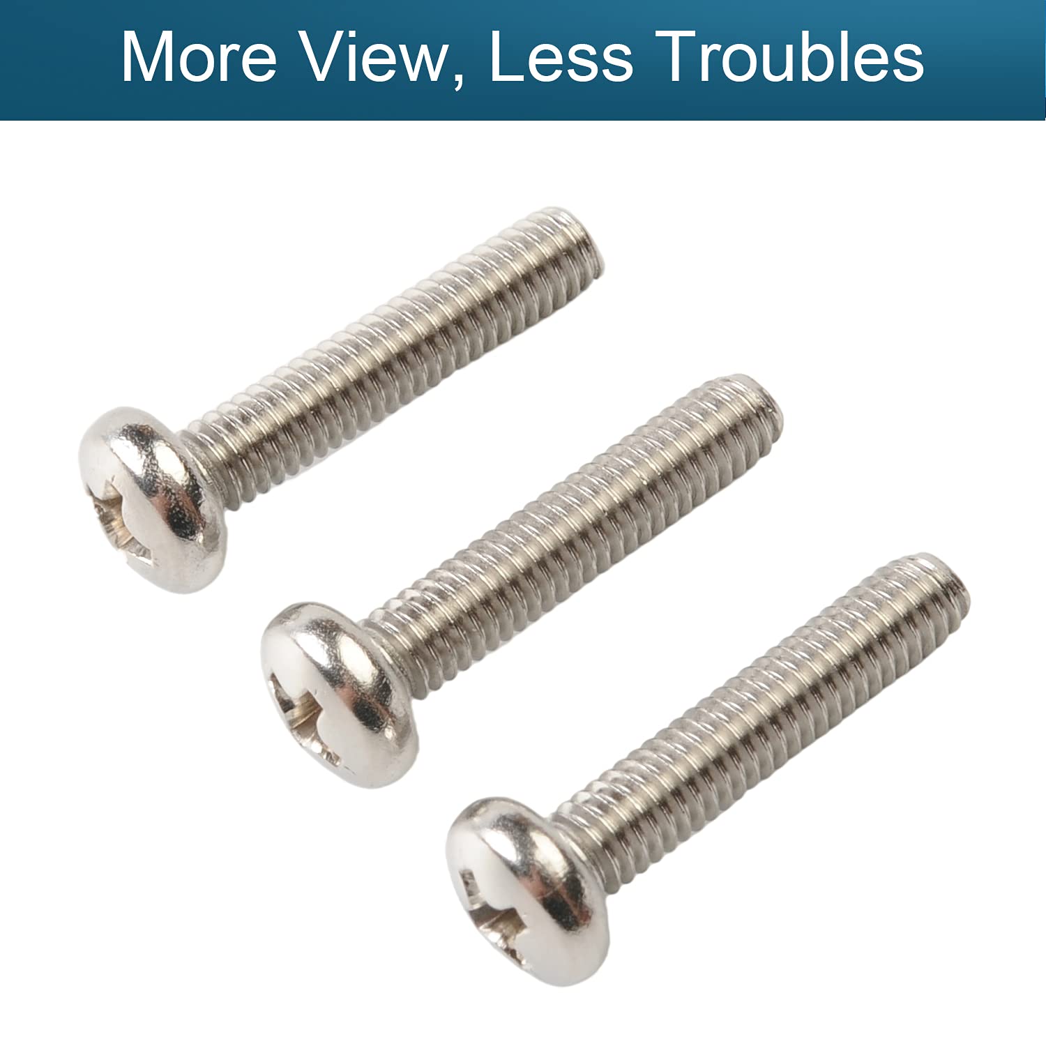 MroMax M4 x 20mm Machine Screws Pan Phillips Cross Head Screw 304 ...