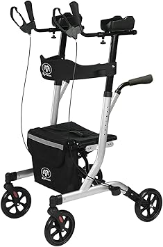 Amazon.com: Sylvan Upright Walker with Seat for Seniors, Rollator with ...