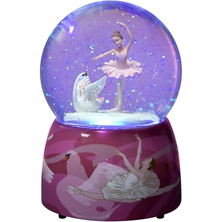 Amazon.com: Dreamwizor Ballerina Snow Globe Plays Greensleeves Music ...
