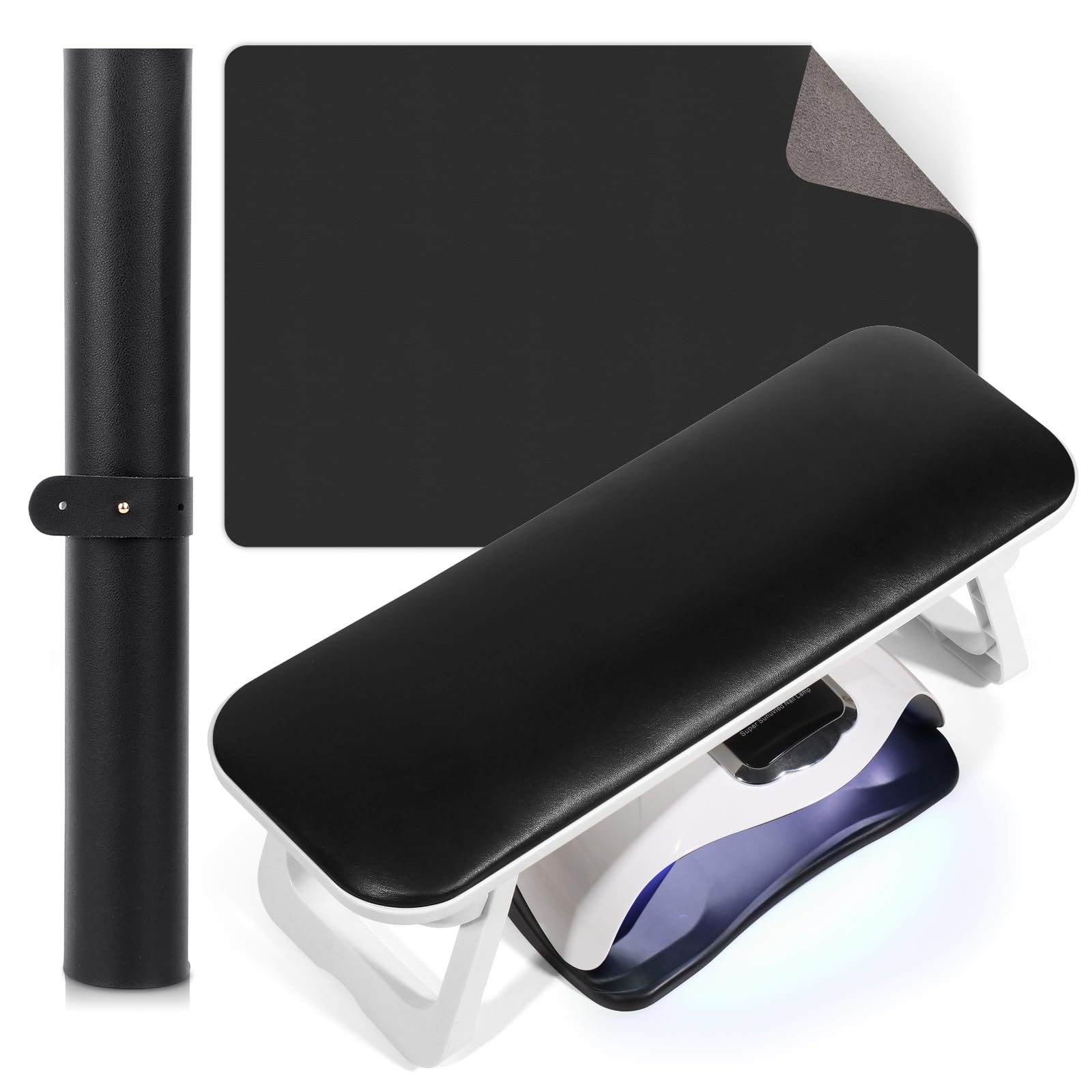 Amazon.com: Deciniee Big Arm Rest for Nails, Foldable PU Leather Nail ...