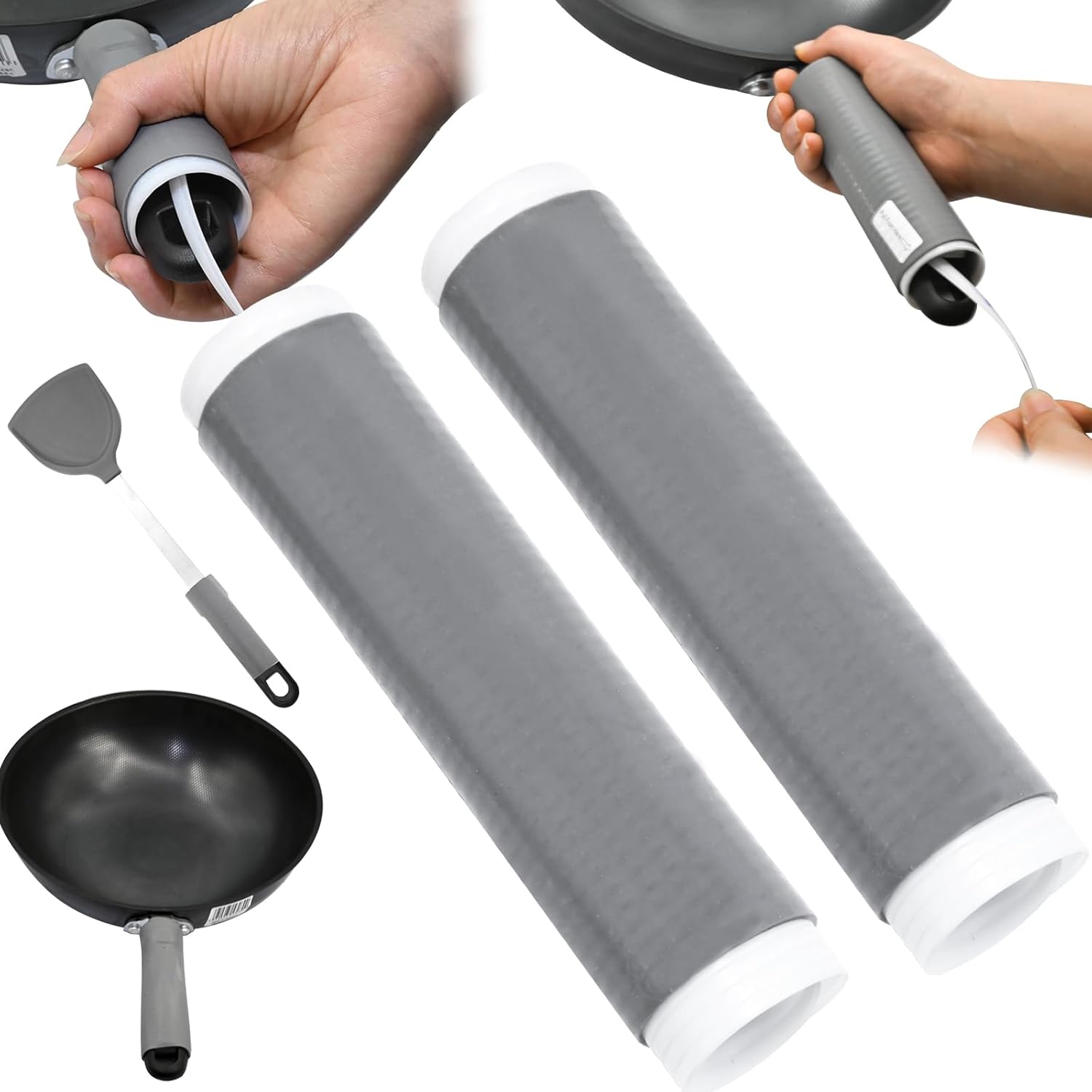 Amazon.com: Silicone Pot Handle Cover Heat Resistant, Cast Iron Handle ...