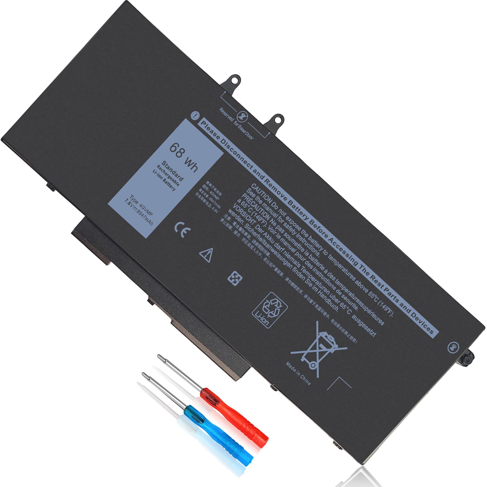 Amazon.com: 68Wh 4GVMP Laptop Battery Replacement for Dell Latitude ...