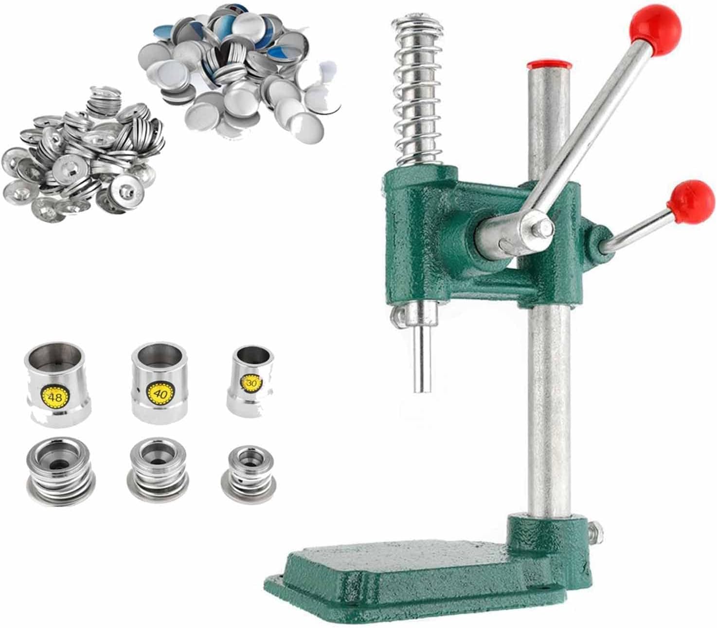 Button Maker, Handmade Fabric Cover Button Machine with 3 Molds ...