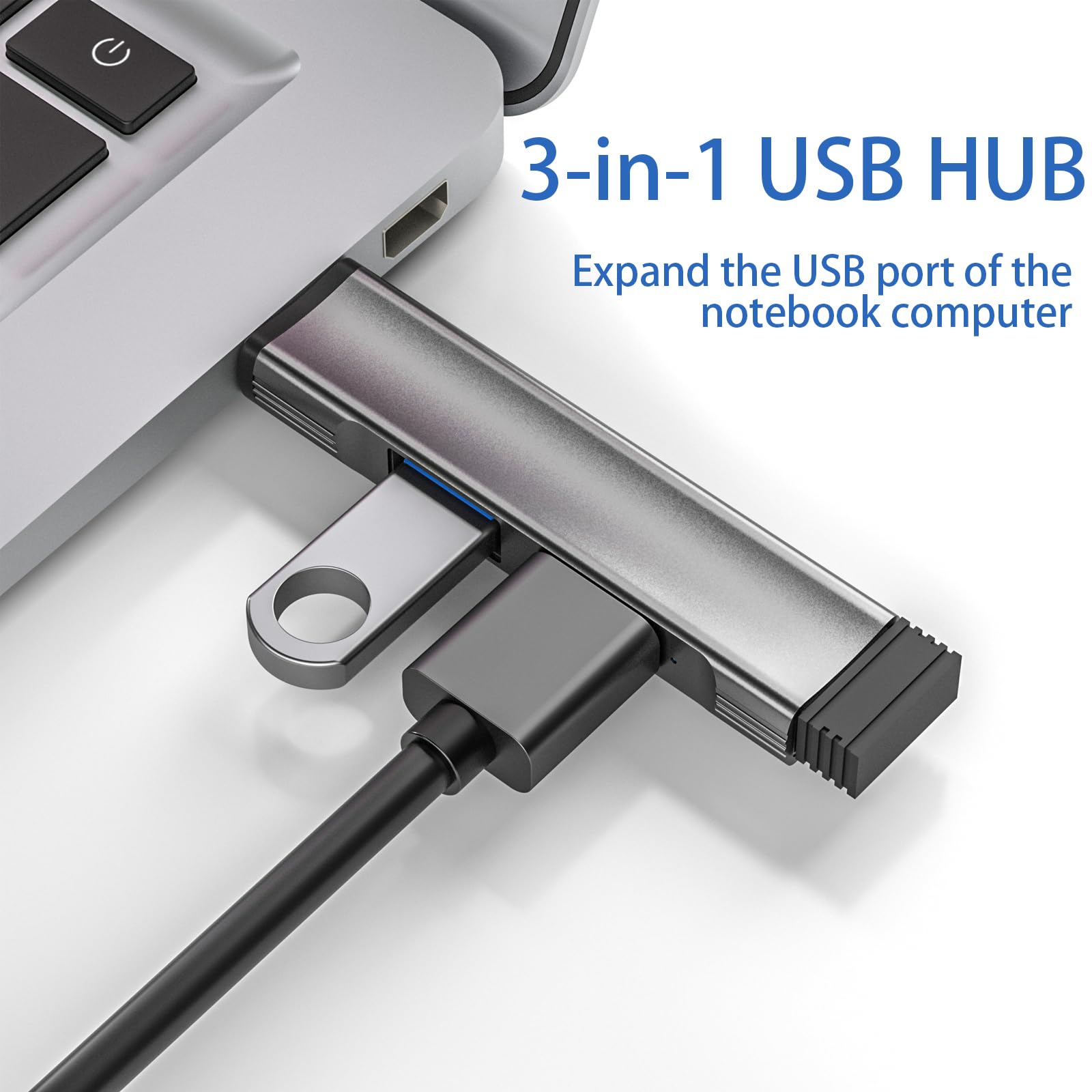Snapklik.com : USB Splitter For Laptop 3-Port, Portable USB 3.0 Hub USB ...