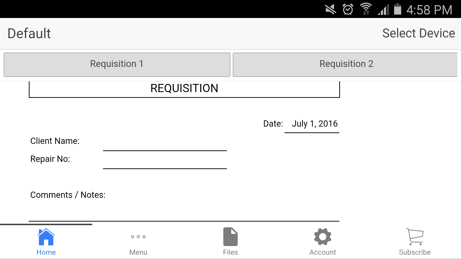 Requisition Form - App on Amazon Appstore