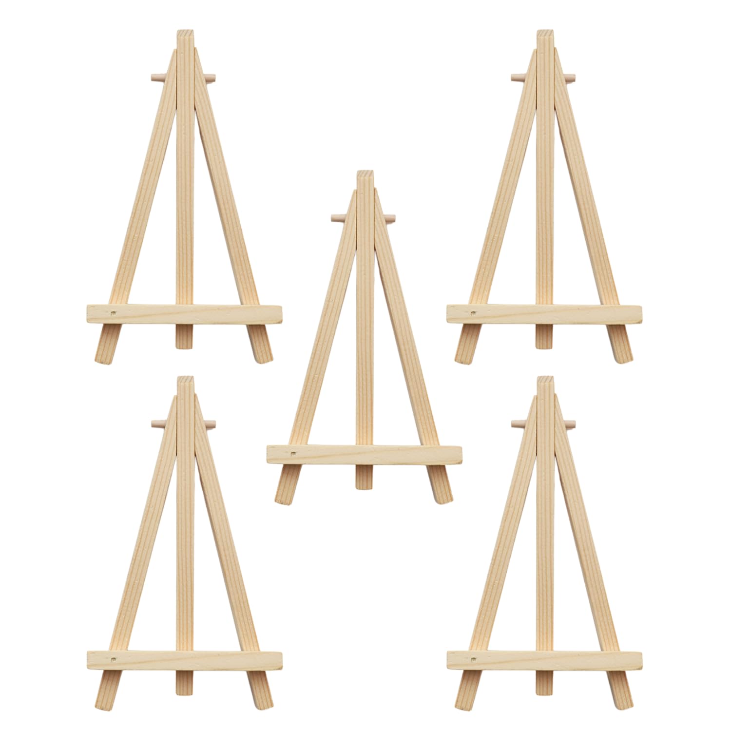 tinydabba 6-Inch Mini Wooden Easel Set (Pack of 5) – Adjustable ...