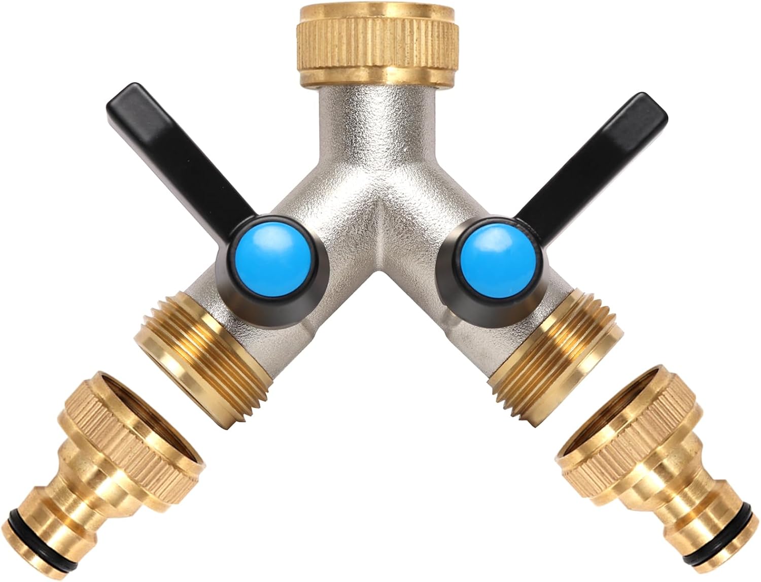 OPERMAXER Gardena Brass 2-Way Y-Shaped Water Dispenser for 2 Tap ...