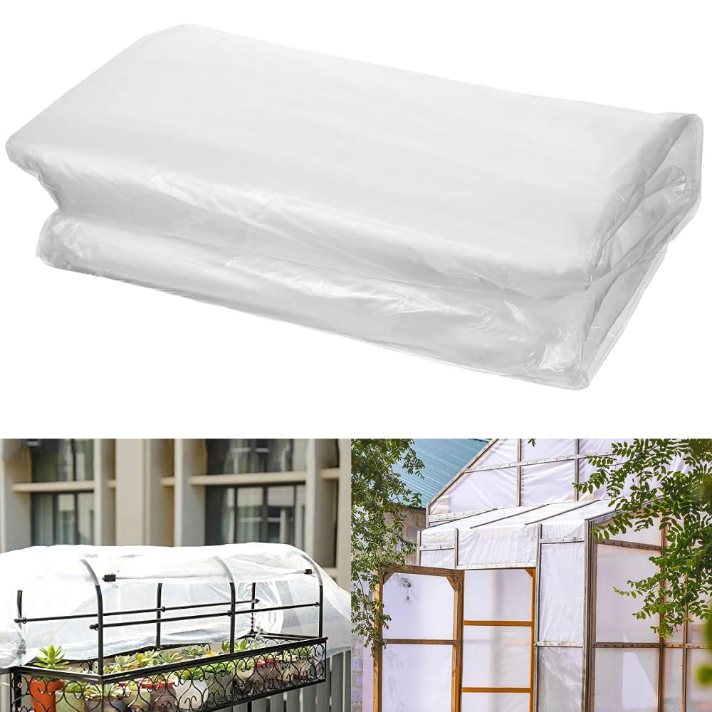 10ft x 26ft 6mil Clear Greenhouse Plastic Sheeting Green House Sheet UV ...