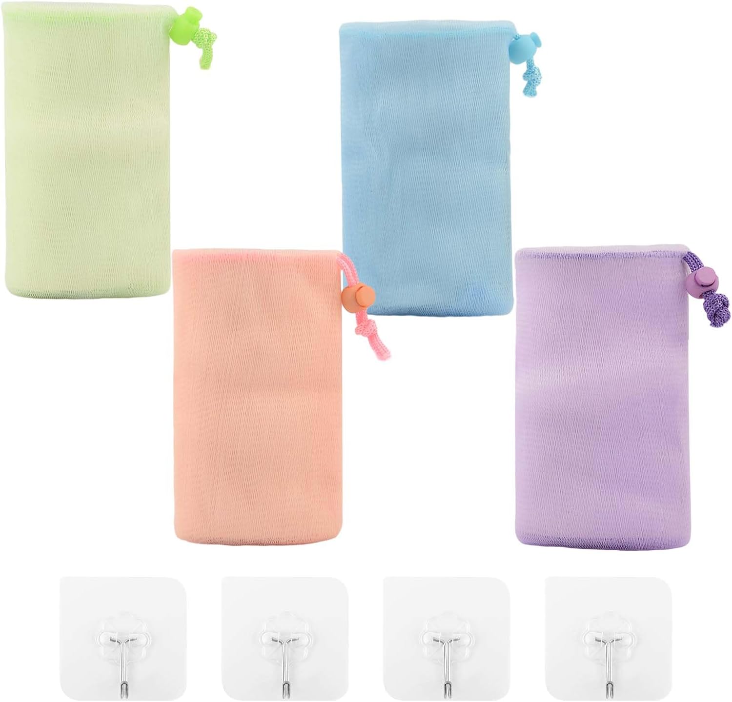 Amazon.com: KELEAPEKER Soap Bag, Exfoliating Soap Pouch, 8Pcs Storage ...