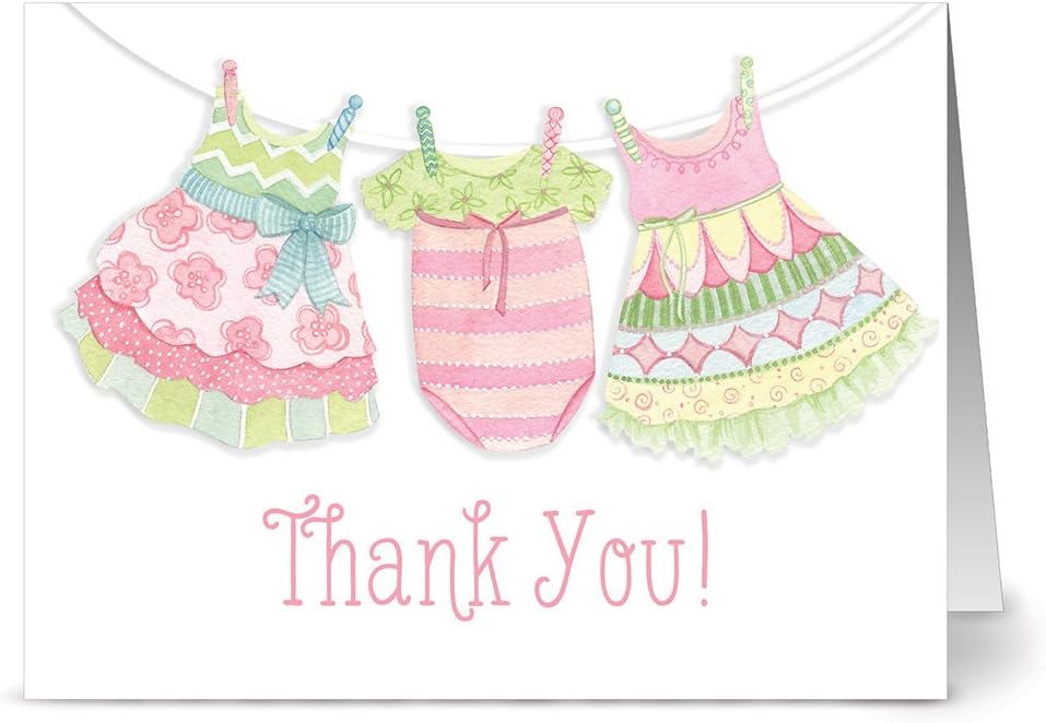 Amazon.com : Note Card Cafe Thank You Cards with Gray Envelopes | 24 ...