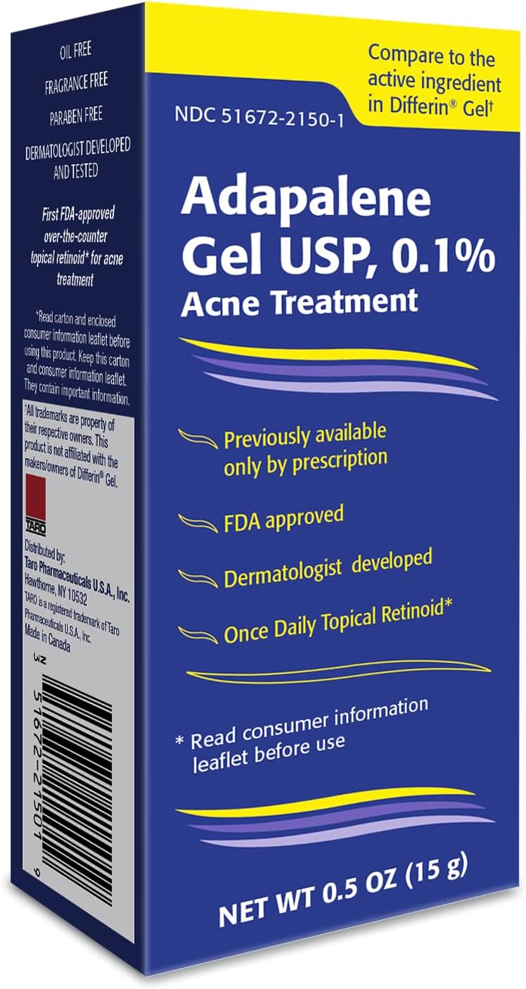 Amazon.com: Taro Adapalene 0.1% Acne Treatment Gel - Paraben Free (0 ...