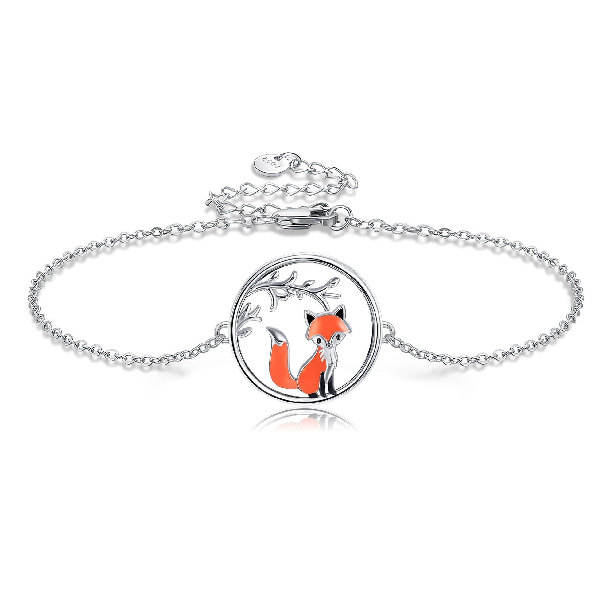 Amazon.com: YAFEINI Fox Bracelet 925 Sterling Silver Fox Jewelry ...