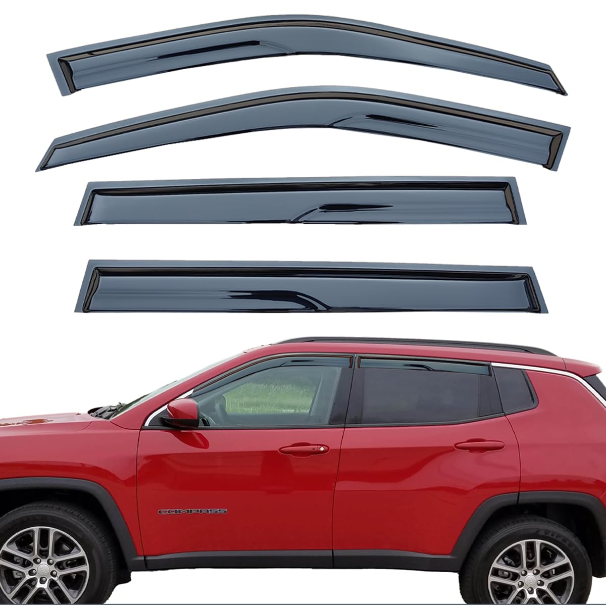 Amazon.com: LIKDIKDIK Tape On Window Visor Compatible with 2017-2024 ...