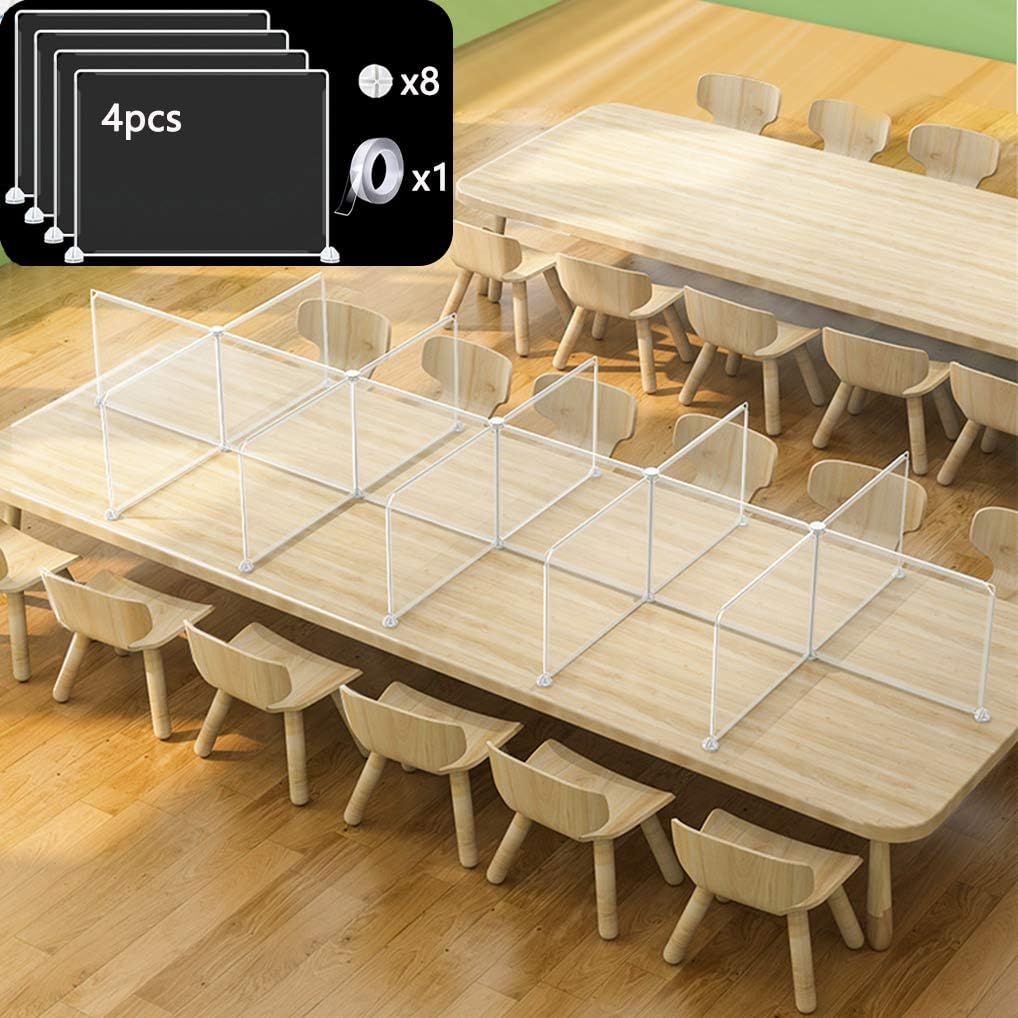 Amazon.com : Transparent Desks Partitions, Plastic Sneeze Guard Desk ...