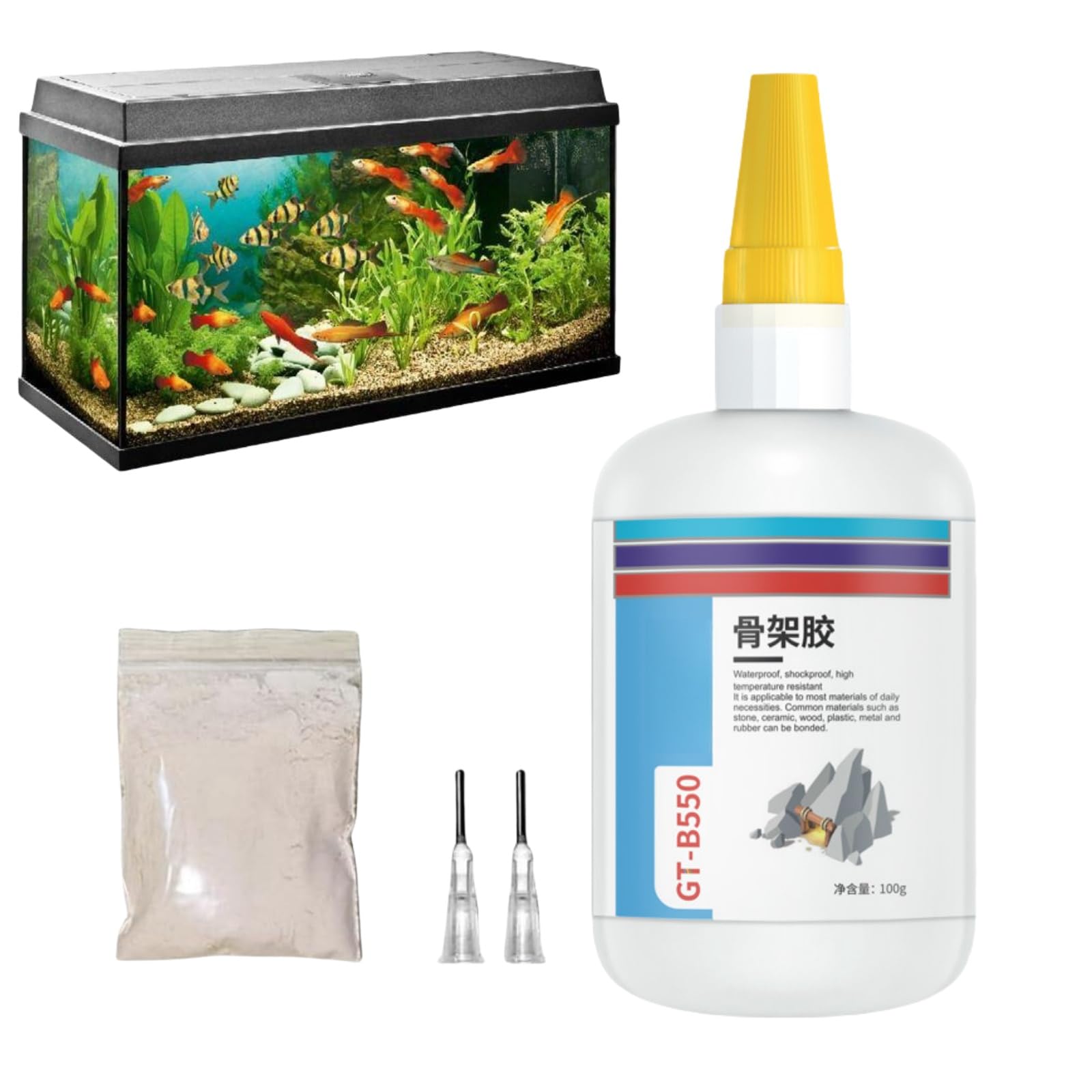 100g Underwater Aquarium Glue,Aquarium Glue Plants for Rocks,Aquarium ...