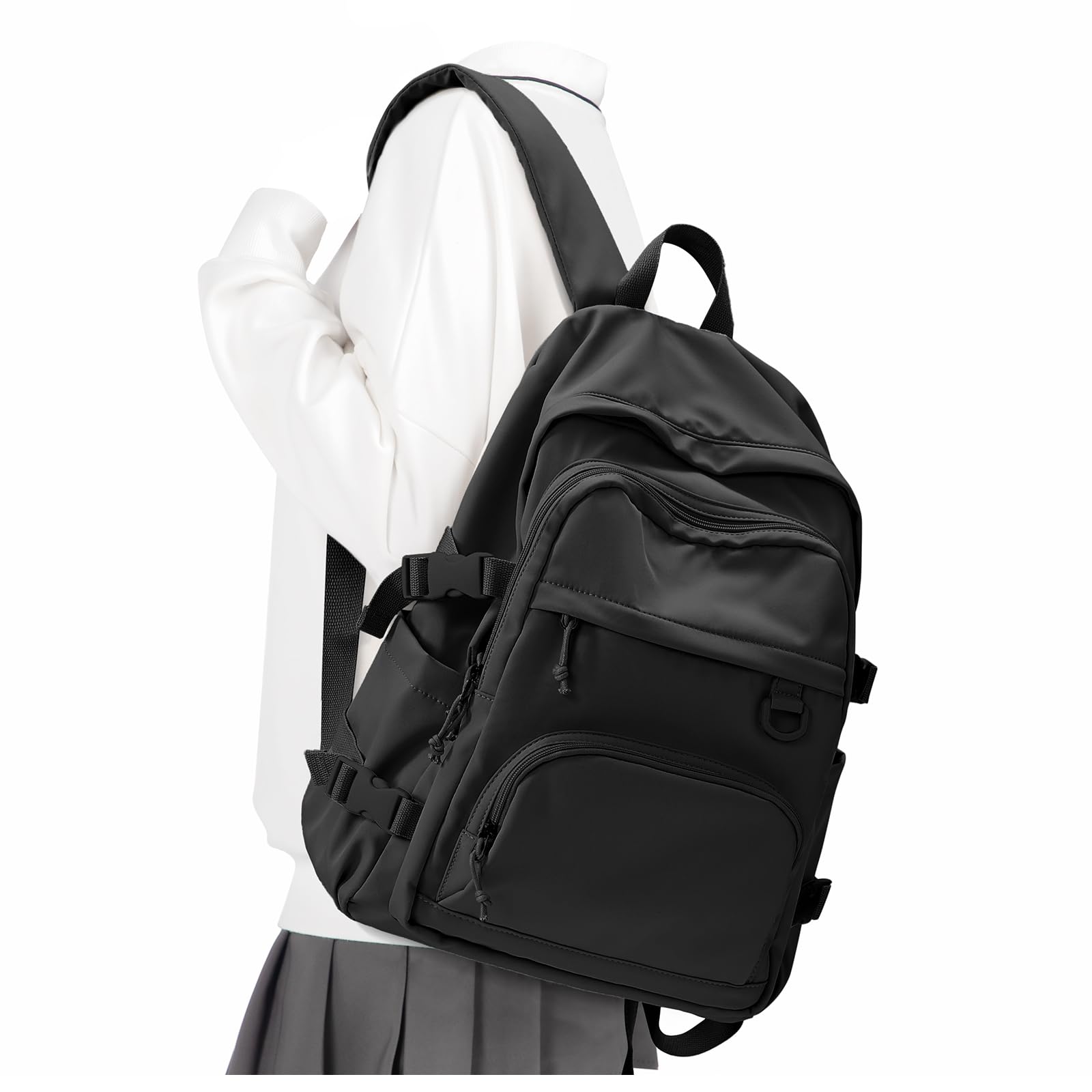 Amazon.com: Lightweight Black College Backpack for Women Men Cute ...