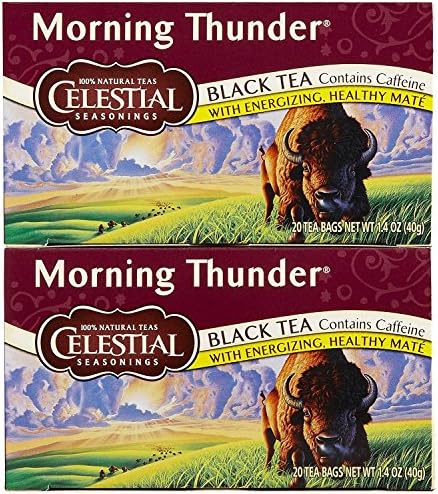 Amazon.com : Celestial Seasonings Black Tea, Morning Thunder, 20 Count ...