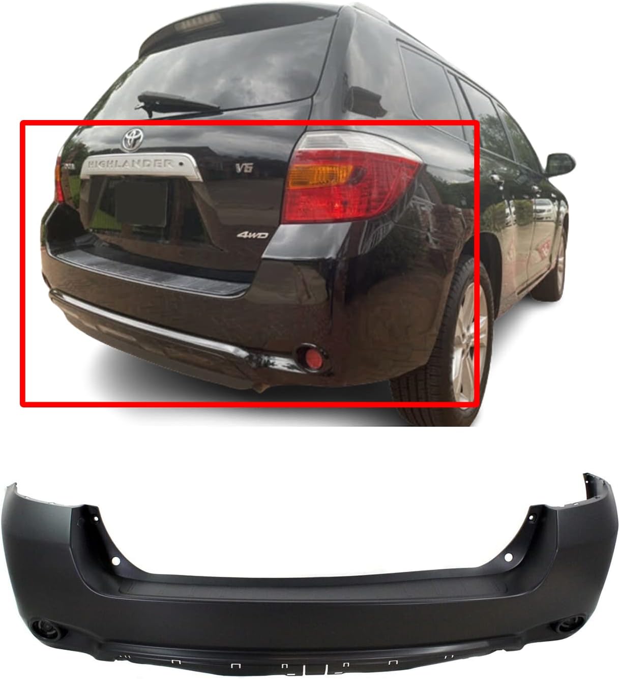 Amazon.com: FitParts Compatible with Rear Upper Bumper Cover 2008 2009 ...