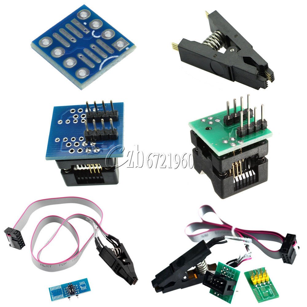 Generic 10PCS SOP8 PCB Adapter : SOIC8 SOP8 Flash Chip IC Test Clips ...