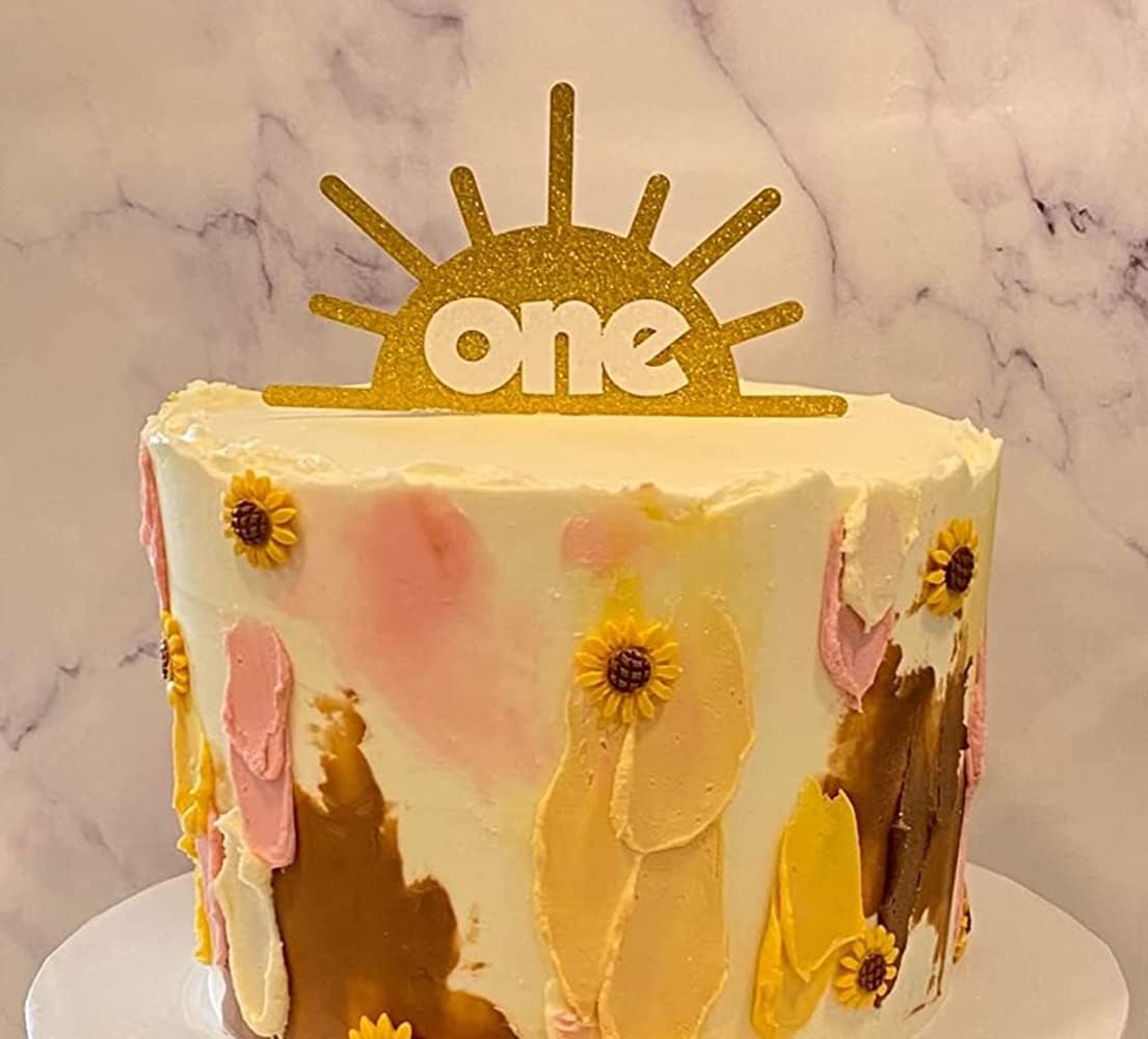 Amazon.com: Sun One Cake Topper 1st Birthday, First Trip Around the Sun ...