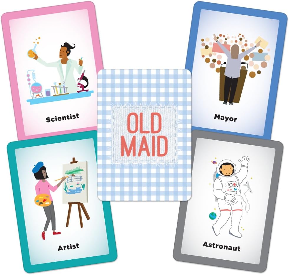 Amazon.com: Classic Old Maid Playing Card Game - 47 Illustrated Cards ...
