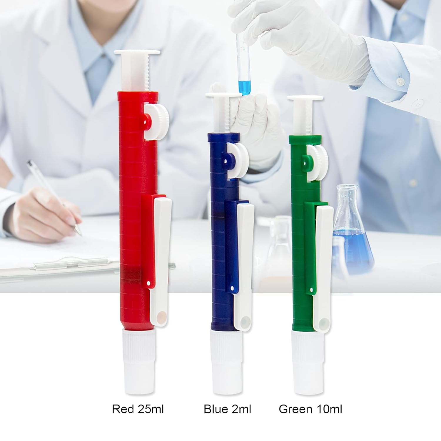 3Pcs Pipette Pump, Lab Filler Serological Pipettors, Manual Transfer ...