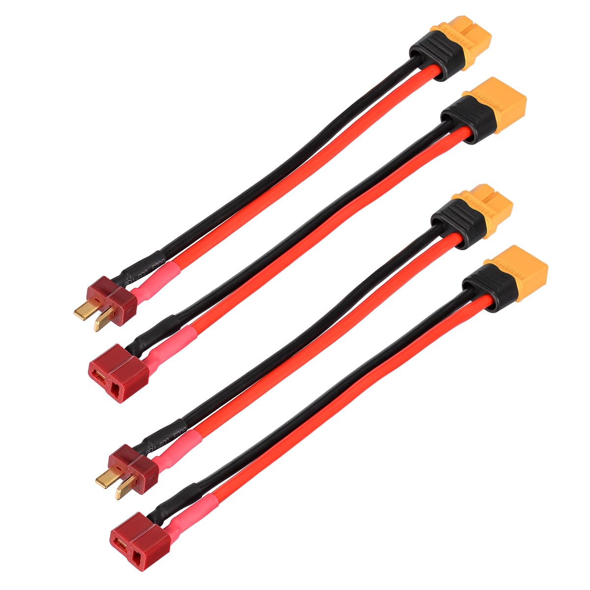Amazon.com: ELFCULB T Plug to XT60 Male Female Adapter 12AWG 2Pairs T ...