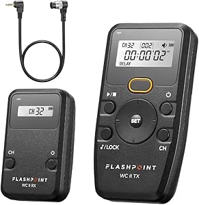 Amazon.com : Flashpoint Wave Commander II Wireless Remote Shutter Release Kit for Nikon Cameras ...