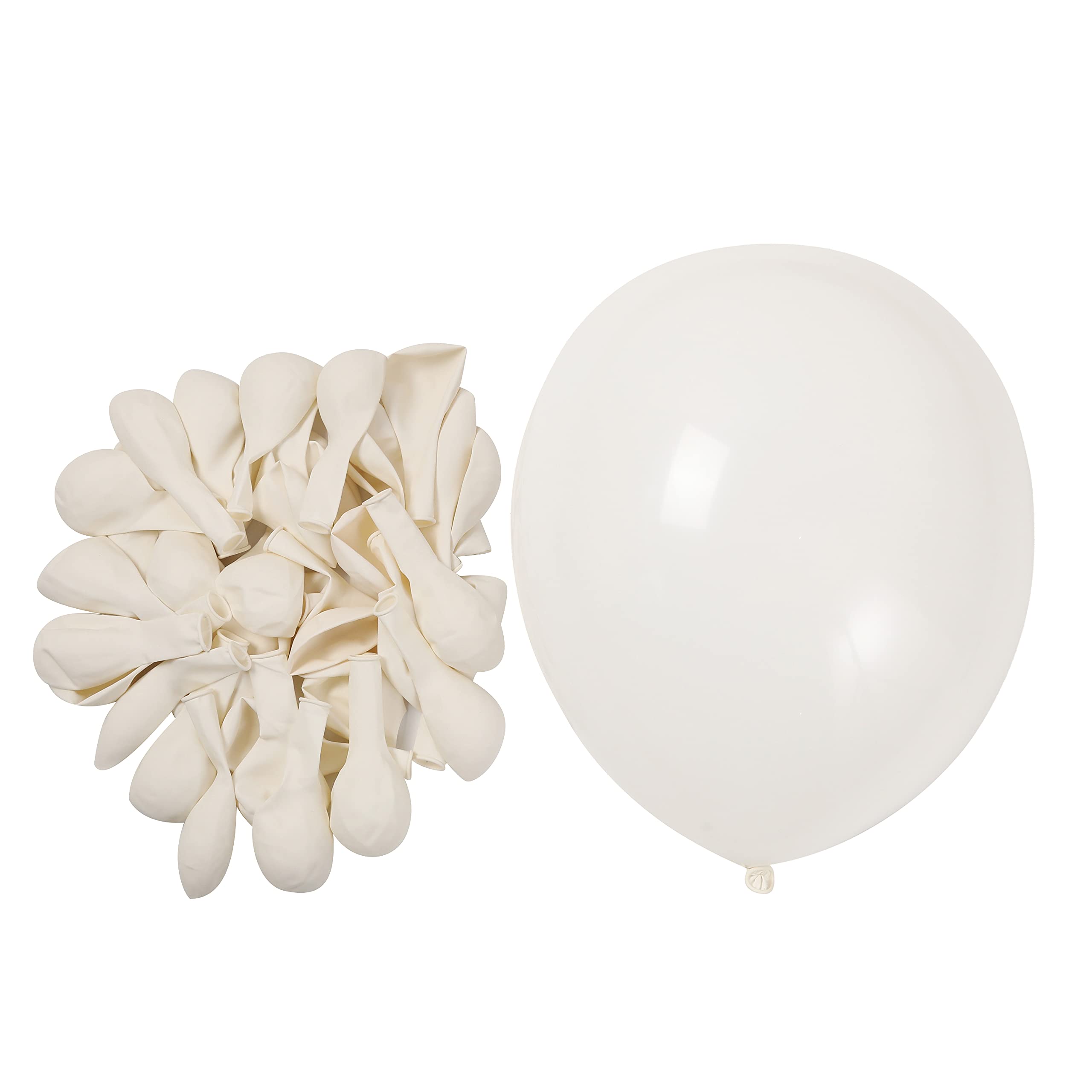 Buy KOMOREBI Pearl White Balloons 12 Inch 100pcs White Balloons White ...