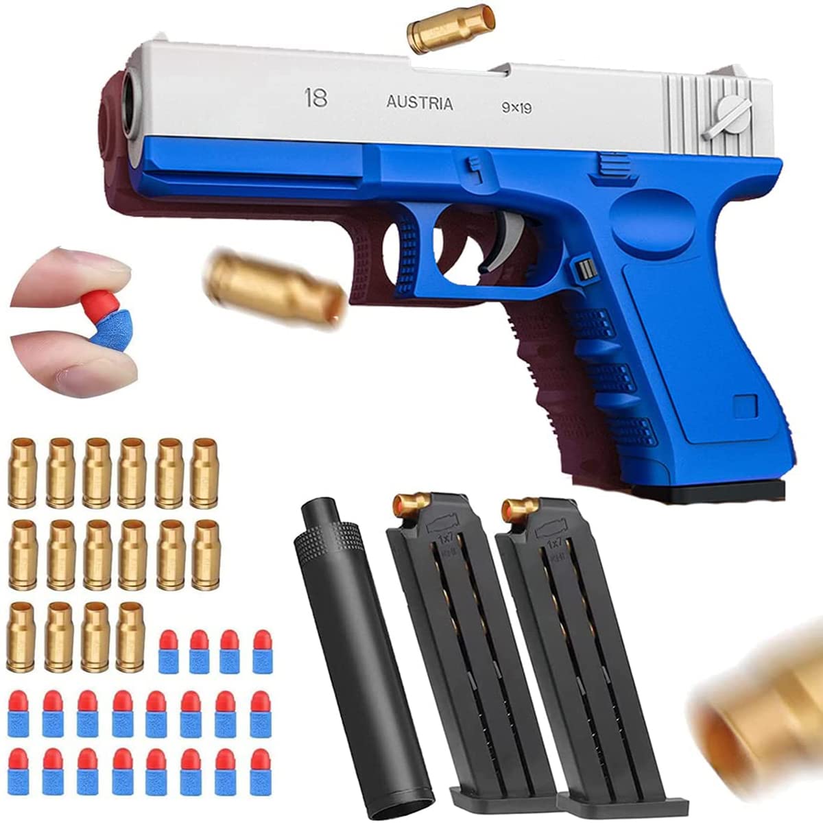 Buy itakkaito Shell Ejection Soft Bullet Toy ,Soft Bullet with Ammo ...