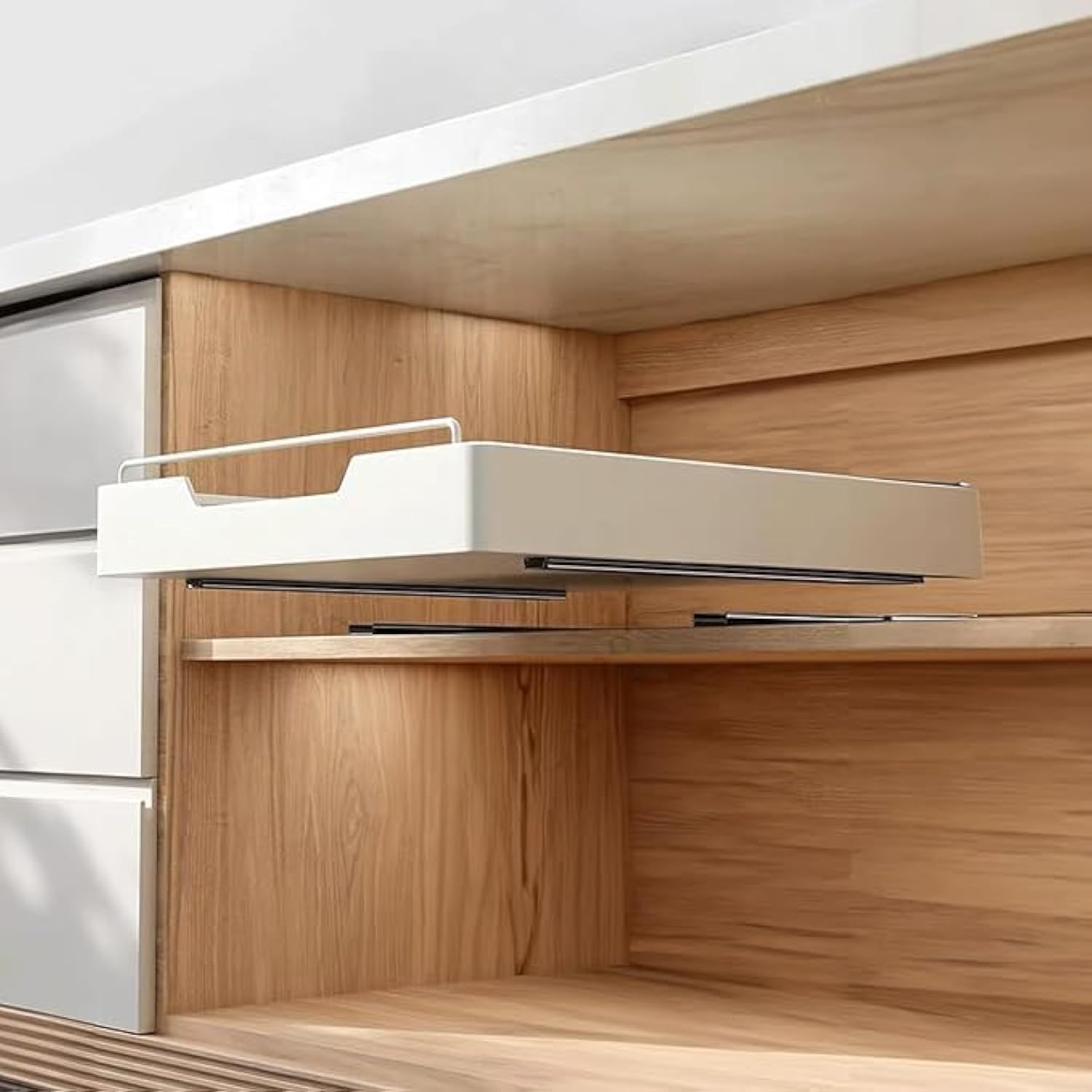 Amazon.com - Pull Out Cabinet Organizer Fixed with Adhesive Nano Film ...
